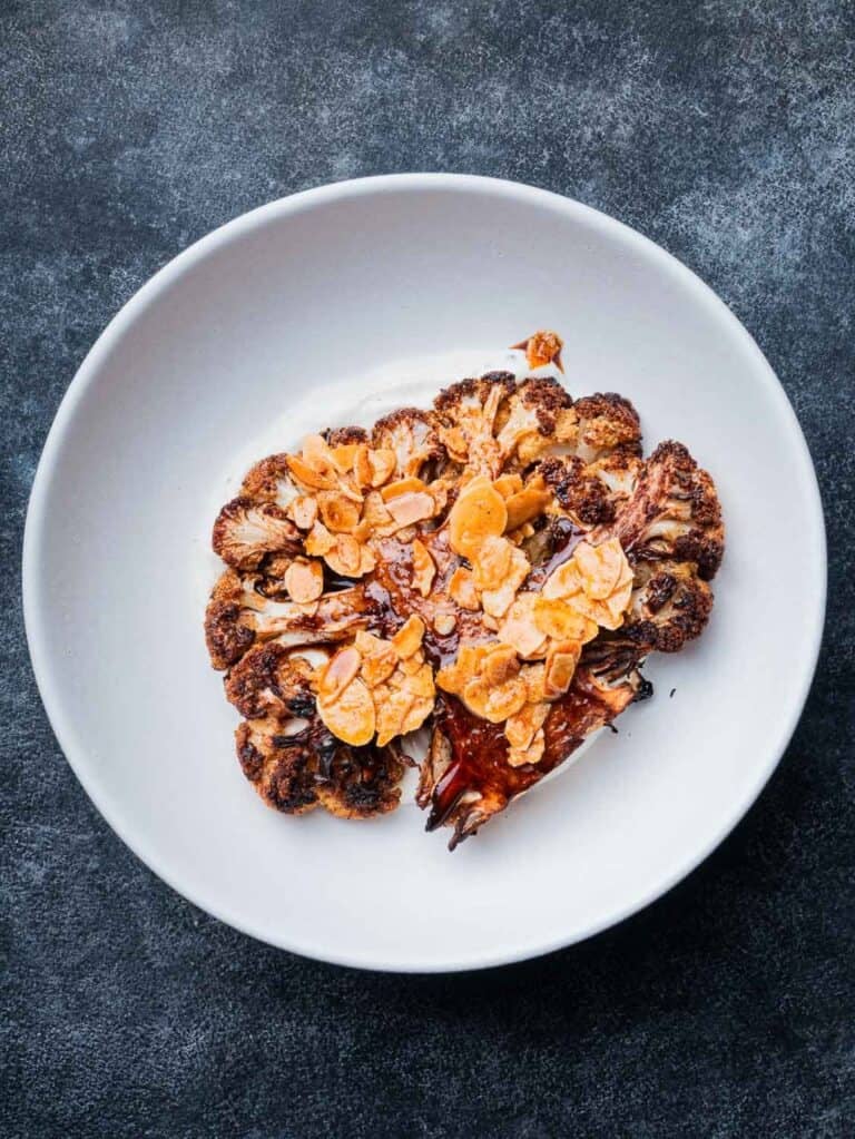 Cauliflower Steak With Yogurt Sauce | Nim Pairings