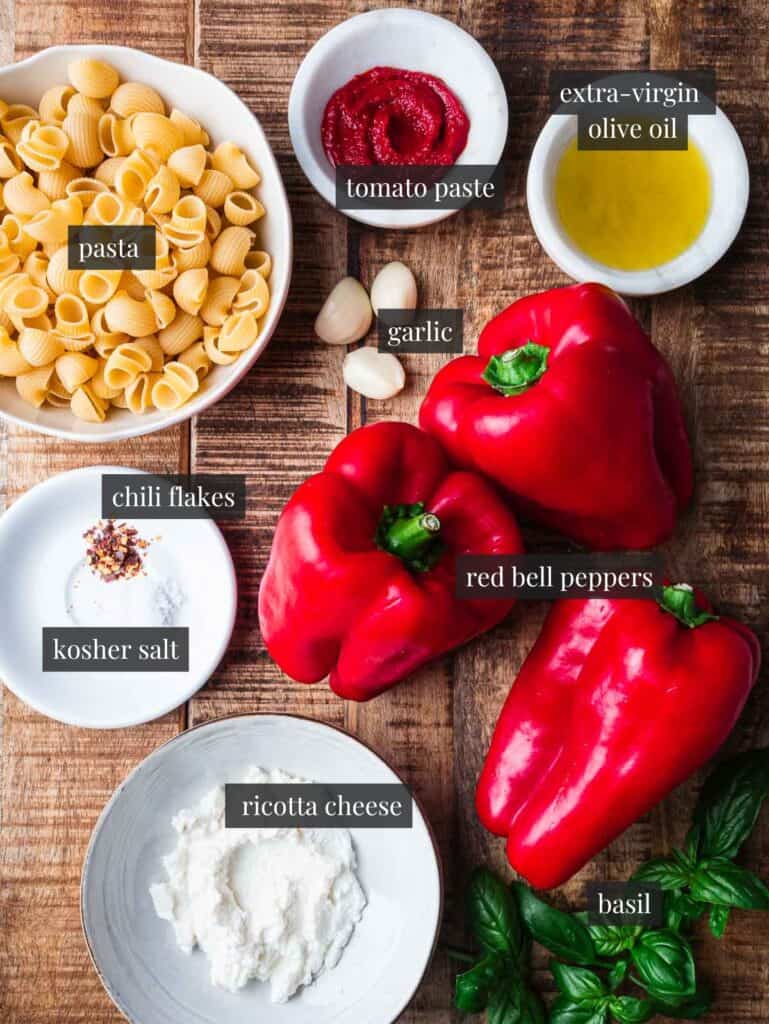 Creamy Red Pepper Pasta With Ricotta | Nim Pairings