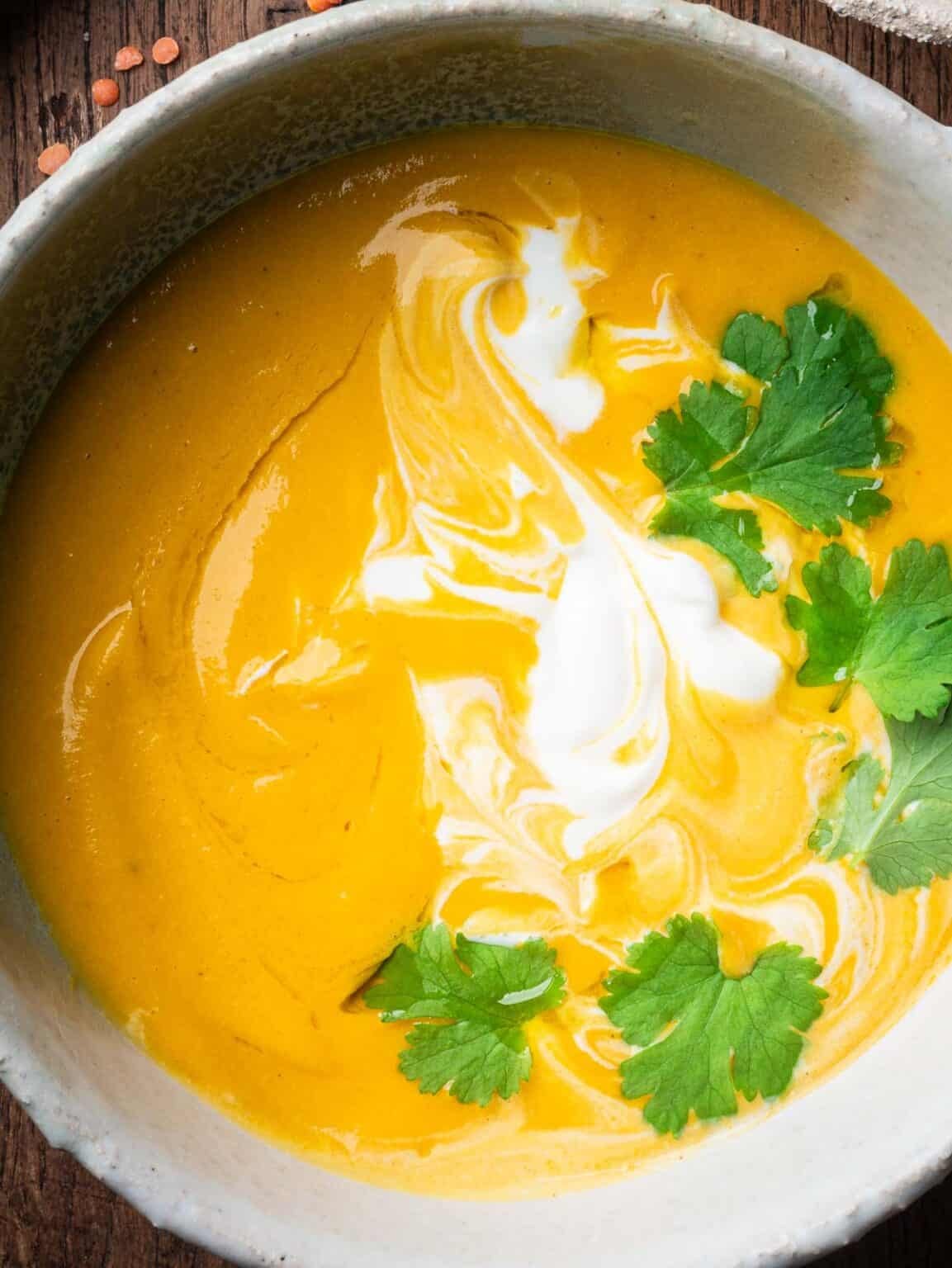 Easy Spiced Carrot And Red Lentil Soup With Ginger | Nim Pairings